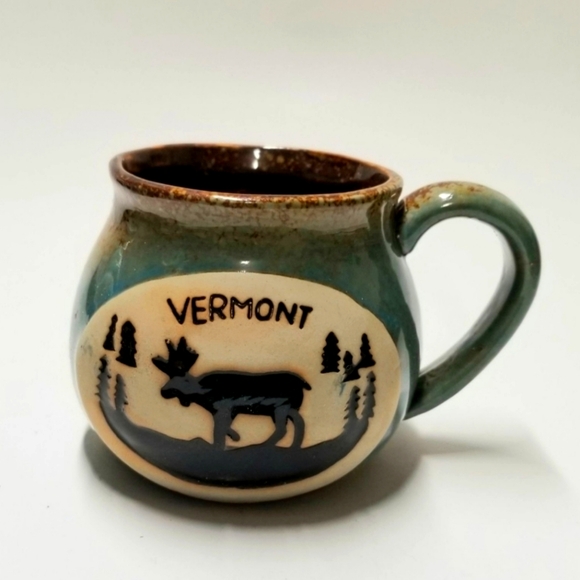 Vermont Pottery | Dining | Vermont Moose Pottery Mug Bean Pot Glaze ...